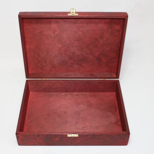 Wooden A4 Size Box / Red Wooden Box / A4 Size Storage Box / 12 - Etsy
