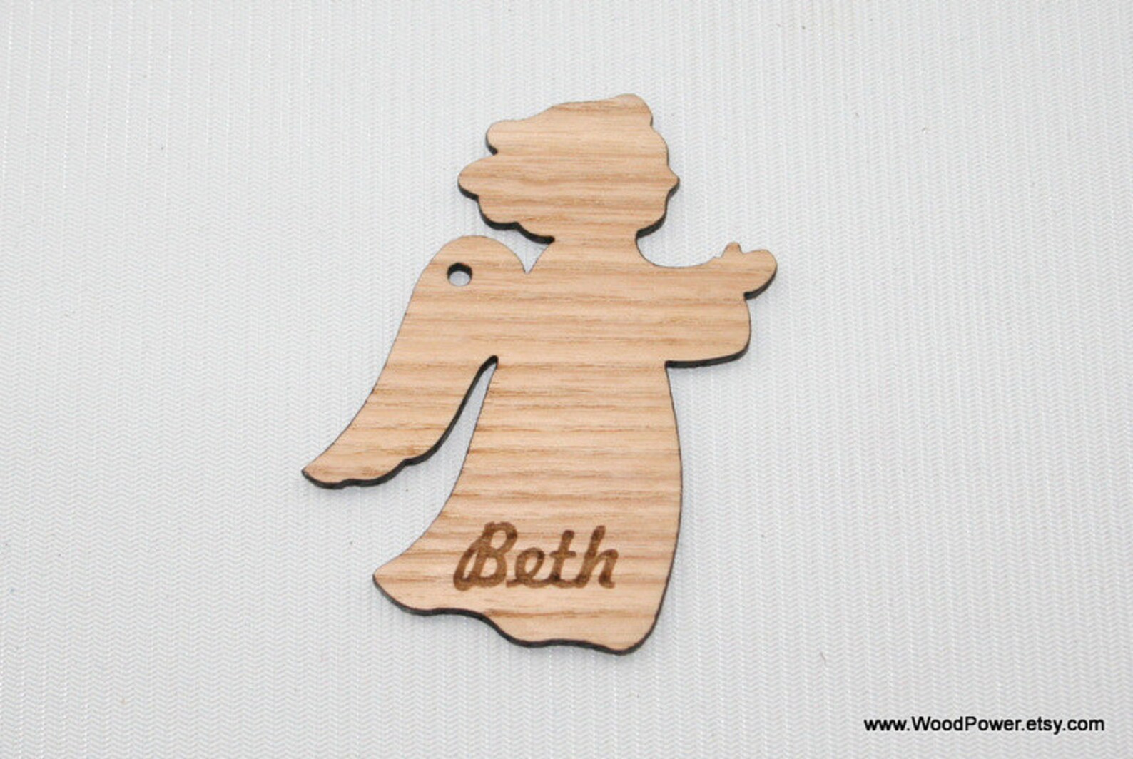 Personalized Gift Tag / Wooden Angel / Christmas Tree Pendant - Etsy