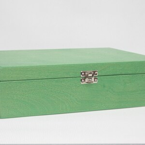 Green Storage Box / Wooden Keepsake Box / Jewelry Box / Green Gift Box ...