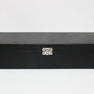 Black Wooden Keepsake Box / Storage Box / Gift Set Box 14.17 X 5.70 X 2 ...