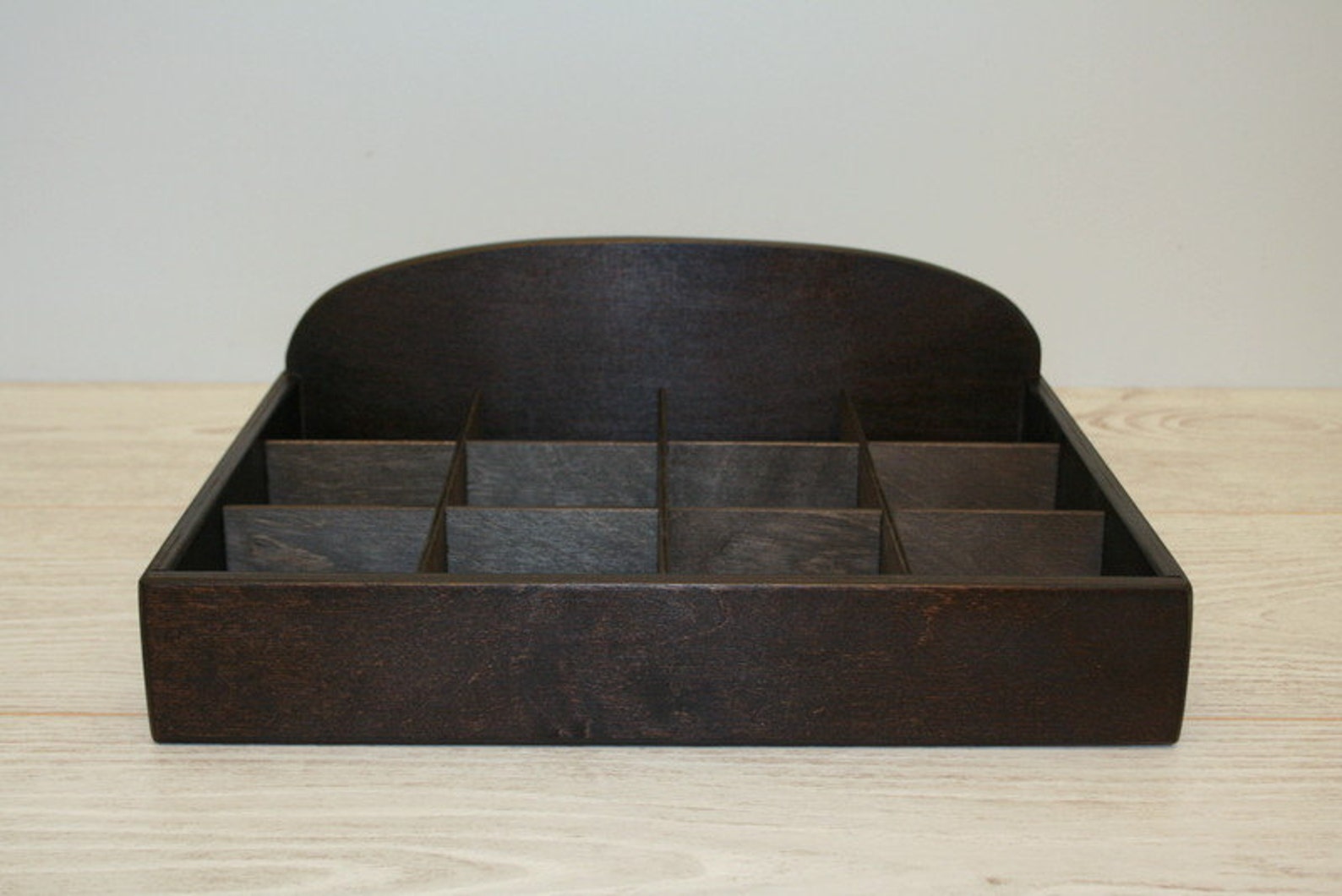 Wooden Tea Box 12 Open Compartments / Dark Brown Box / Tea | Etsy