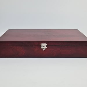 Large Dark Red Wooden Box / Gift Box / Big Storage Box / 16.92 X 9.84 X ...
