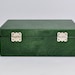 Dark Green Wooden Box / Storage Box / Keepsake Box / Gift Box / Plywood ...
