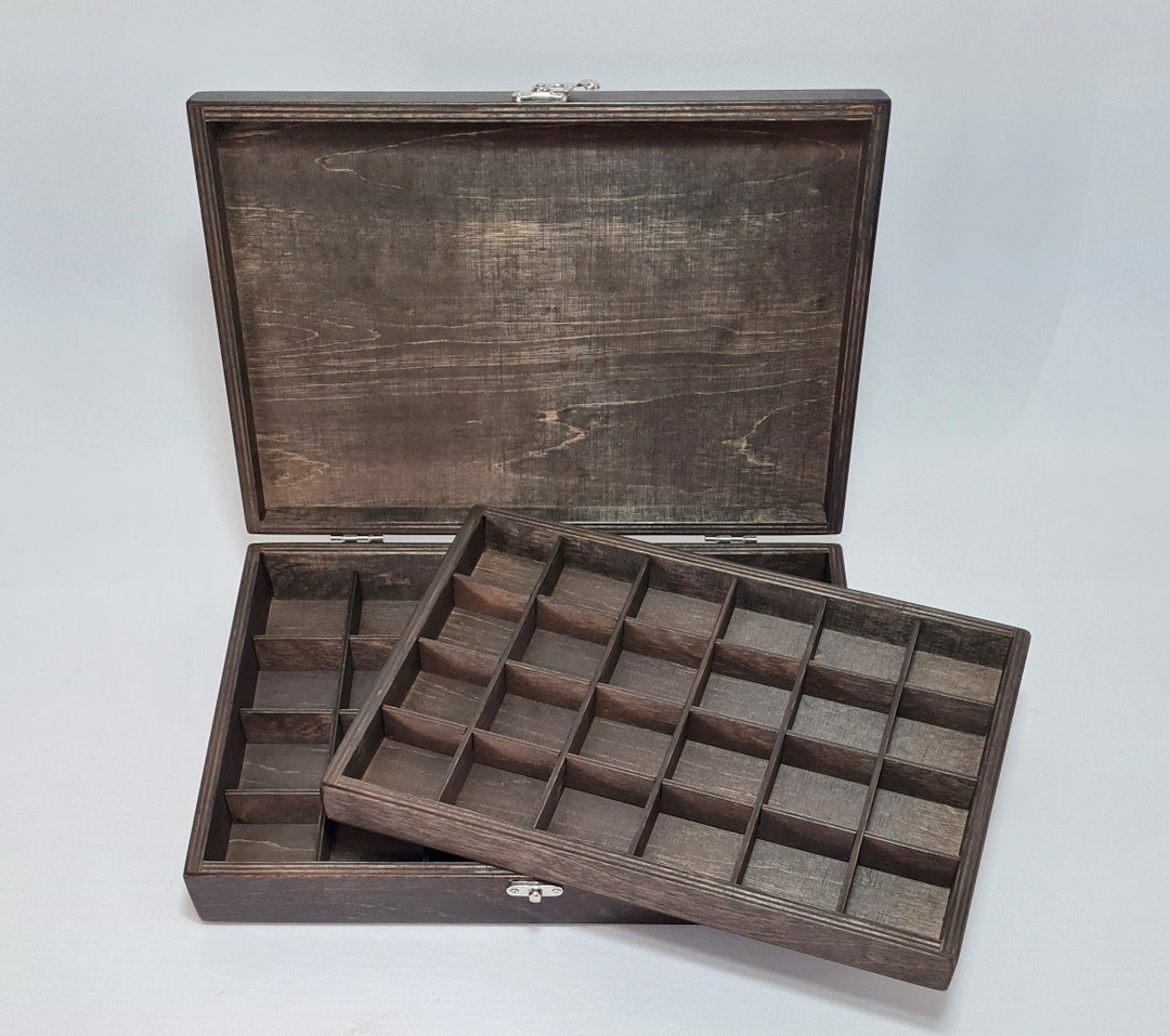 Collection_ Display Box / 48 Compartment Box / Dark Brown Collection ...