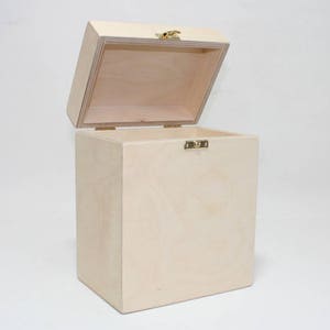 Unfinished Wooden Box / Wooden Box for DIY Projects / Natural Color Box ...