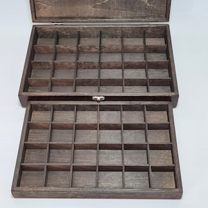 Collection_ Display Box / 48 Compartment Box / Dark Brown Collection ...