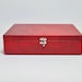 Wooden A4 Size Box / Red Wooden Box / A4 Size Storage Box / 12 X 8.66 X ...