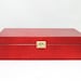 Red Wooden Keepsake Box / Wooden Gift Box / Wooden Storage Box / Red ...