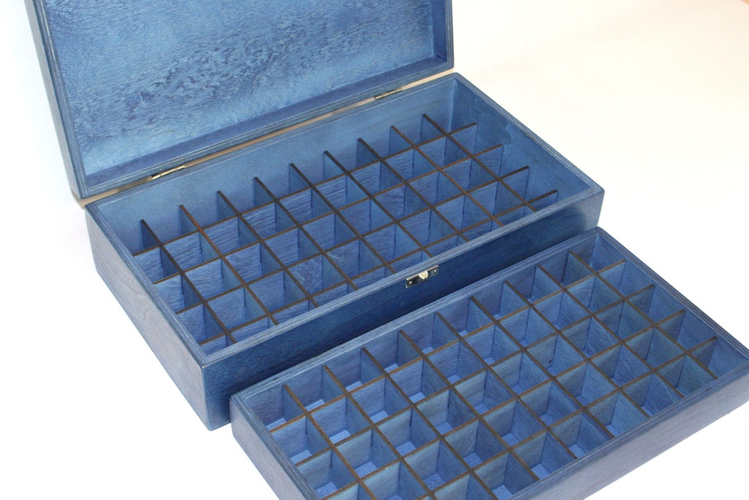 Wooden Storage Box With 100 Compartments / Collection Box With ...