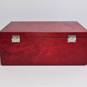 Red Wooden A4 Storage Box: Varnished Plywood, 12x8.66x4.72 Inch - Etsy