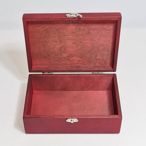 Red Wooden Box / 8.46 X 5.70 X 2.95 Inch - Etsy