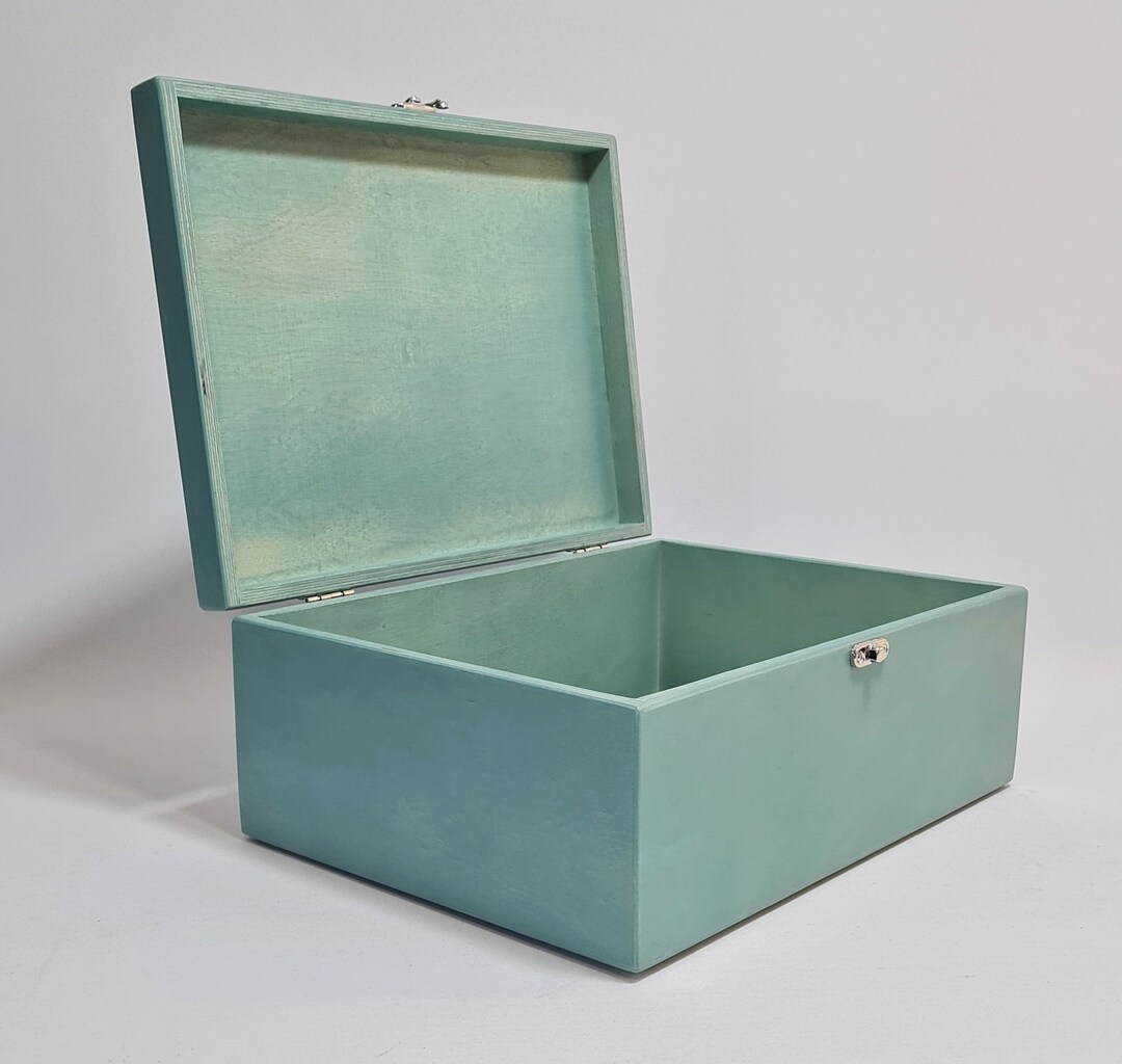 Wooden A4 Size Box / Light Blue Wooden Box / A4 Size Storage Box / 12 X ...