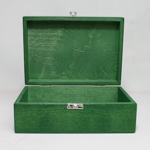 Dark Green Wooden Box / Storage Box / Keepsake Box / Gift Box - Etsy