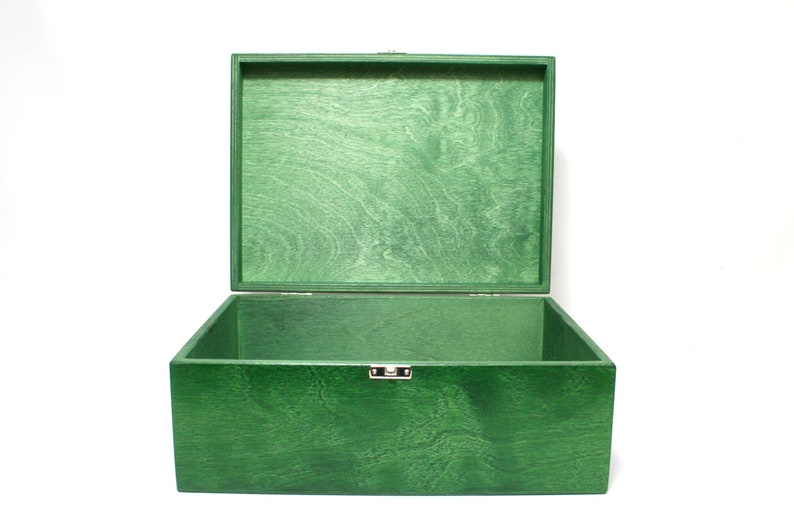 Wooden A4 Size Box / Dark Green Wooden Box / A4 Size Storage - Etsy