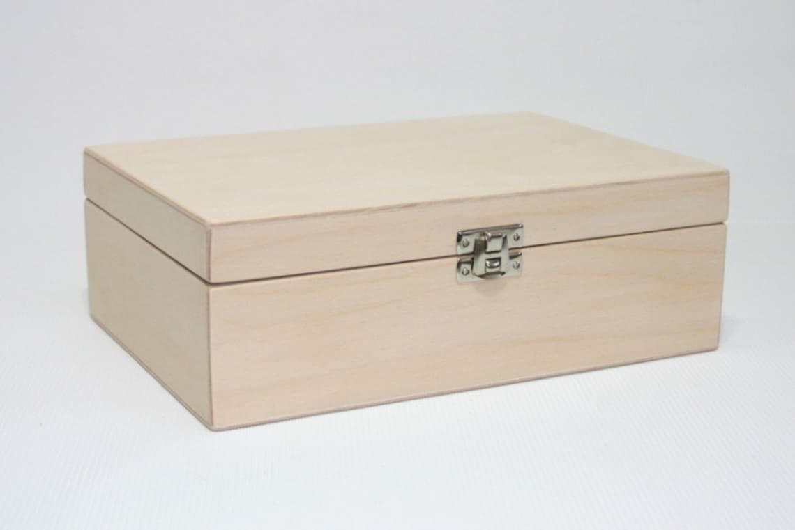 Wooden Box for DIY Projects/ Unfinished Wooden Box / Storage - Etsy