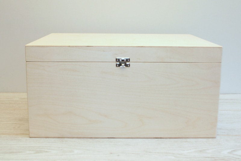 Large Wooden Box for DIY Projects/ Unfinished Wooden Box 16 X - Etsy