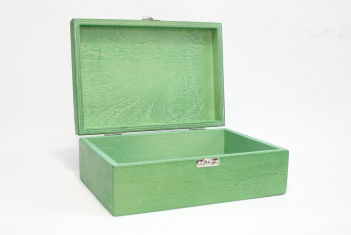 Light Green Wooden Box / Green Storage Box / Gift Box / - Etsy