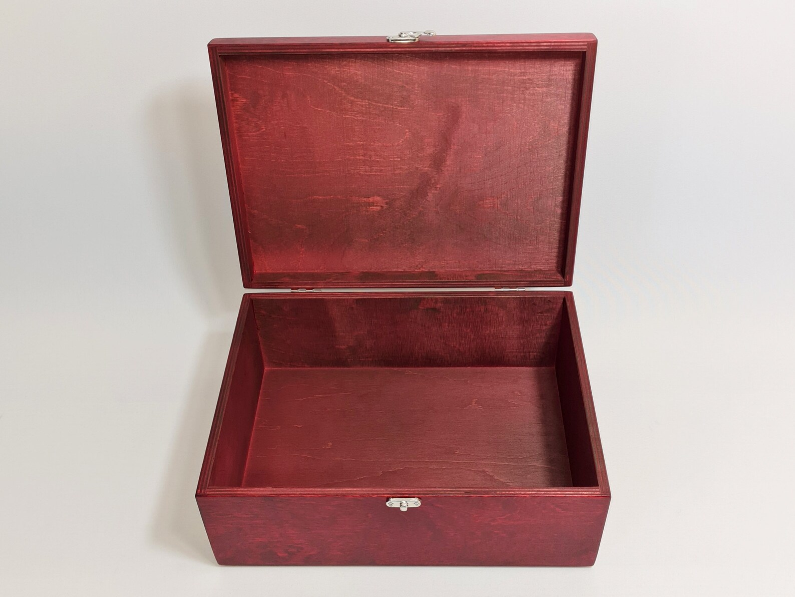 Red Wooden A4 Storage Box: Varnished Plywood, 12x8.66x4.72 Inch - Etsy
