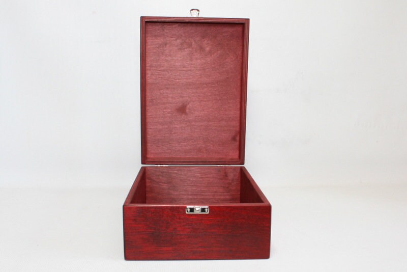 Wooden Keepsake Box / 6x8x4 inch / Red Box / Gift Box / | Etsy