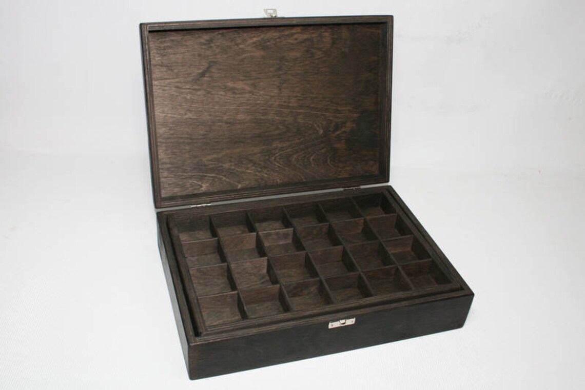 Collection Display Box / 48 Compartment Box / Dark Brown - Etsy Australia