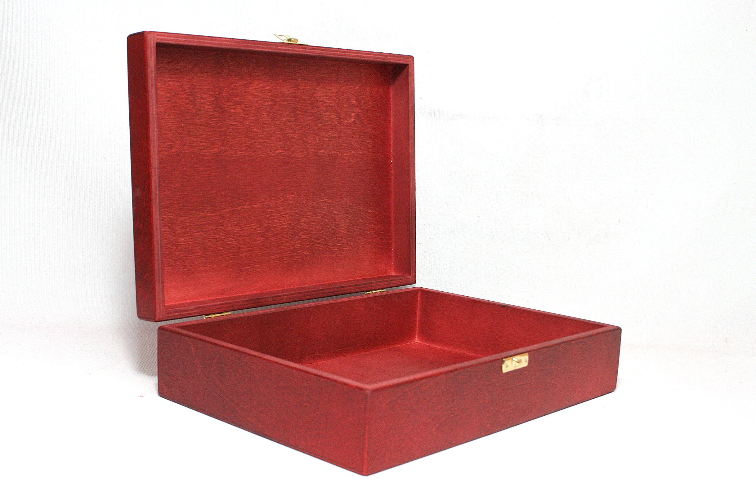Red Wooden Keepsake Box / Wooden Gift Box / Wooden Storage Box - Etsy