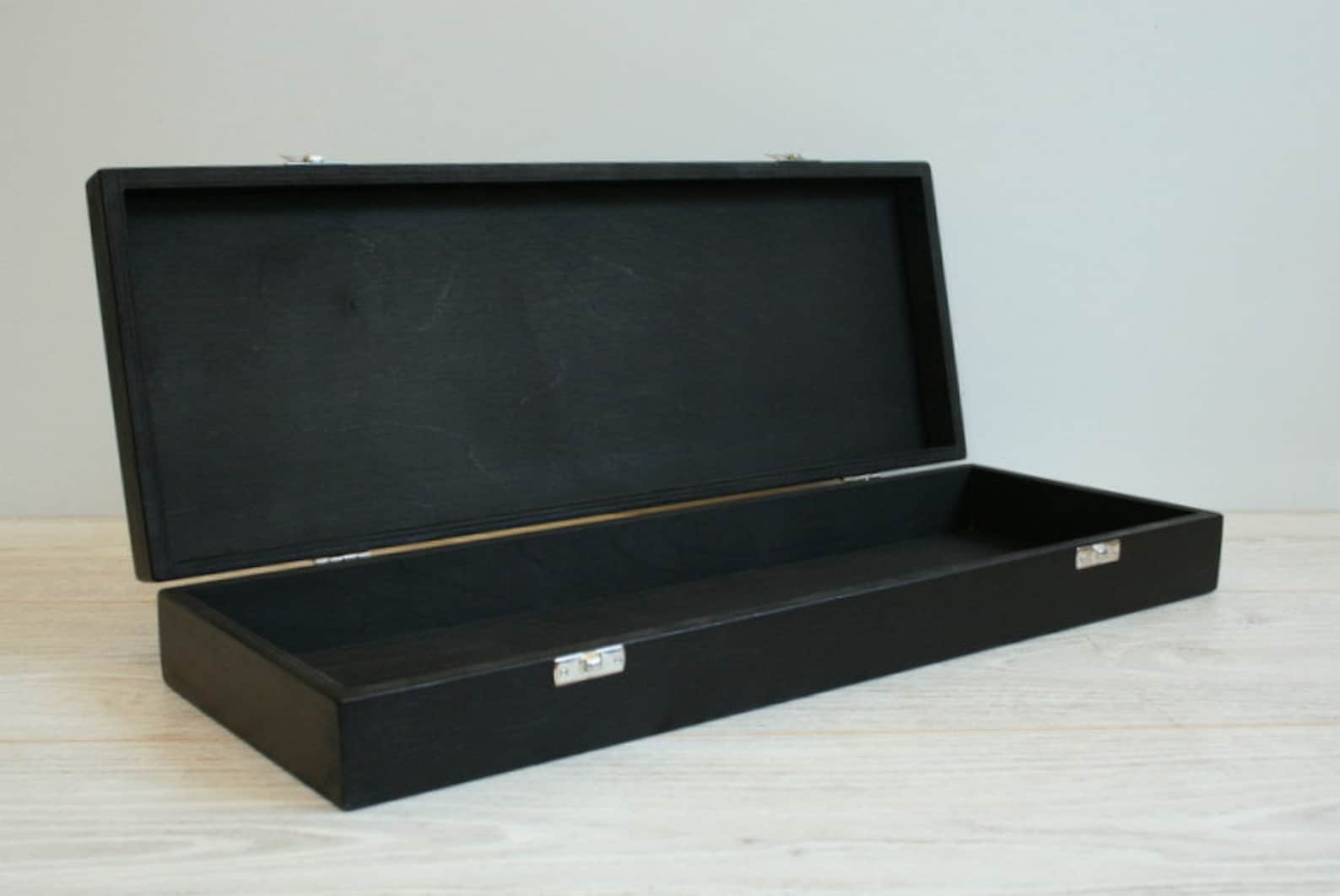 Wooden Gift Box / Black Box / Keepsake Box / Black Storage Box | Etsy