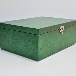 Wooden A4 Size Box / Dark Green Wooden Box / A4 Size Storage Box / 12 X ...