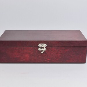Wooden Keepsake Box / Dark Red Box / Jewelry Box / Storage Box / Gift ...