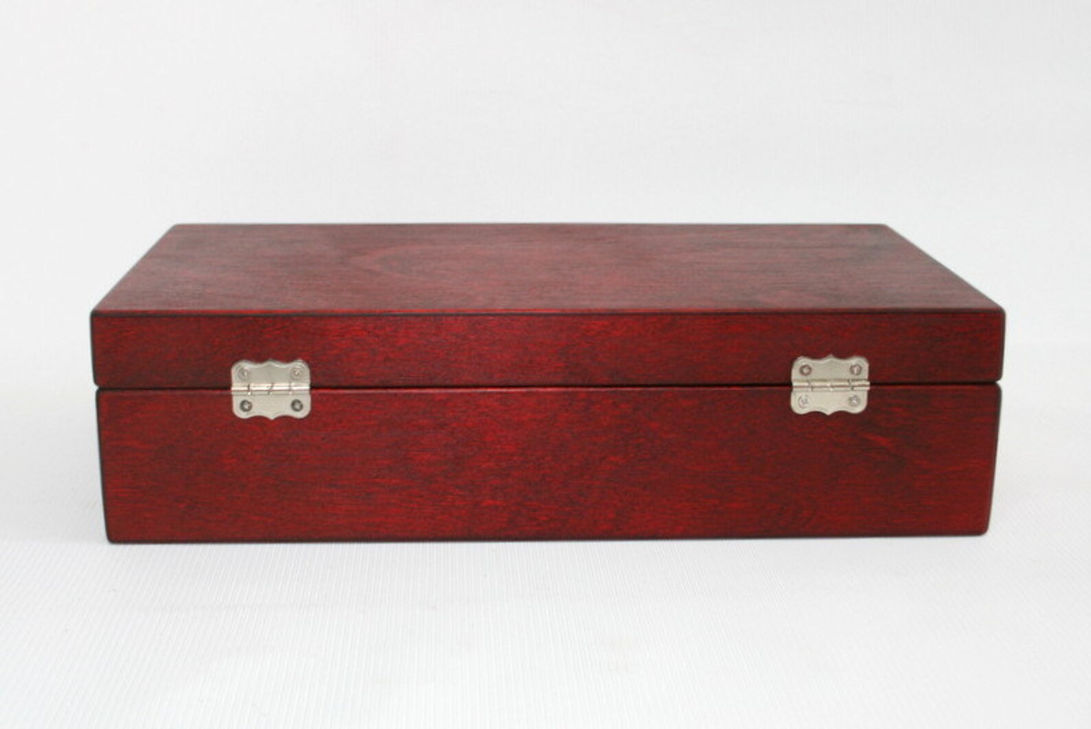 Keepsake Box / 8 Compartments Wooden Box / Red Wooden Box / | Etsy