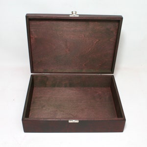 Wooden A4 Size Box / Dark Red Wooden Box / A4 Size Storage Box - Etsy