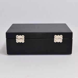 Black Wooden Box / Storage Box / Keepsake Box / Gift Box / Plywood Box ...