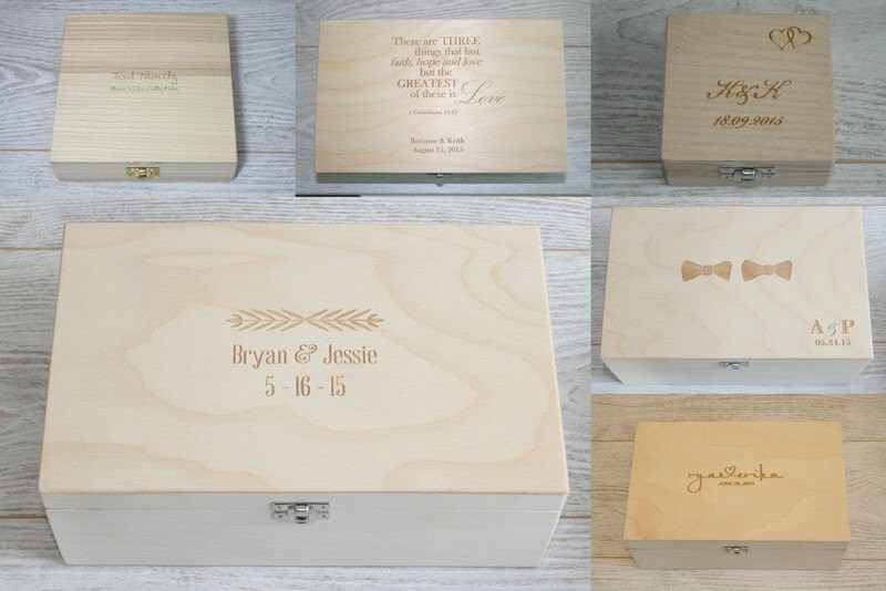 Wooden Gift Box / 4 Compartments Box / Storage Box / Keepsake | Etsy