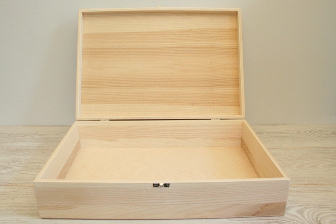 Large Ash Wood Box / Large Storage Box / Collection Storage - Etsy