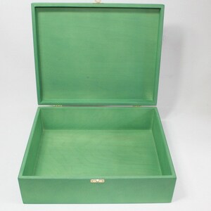 Green Wooden Box / Large Gift Box / Big Storage Box / Green Storage Box ...