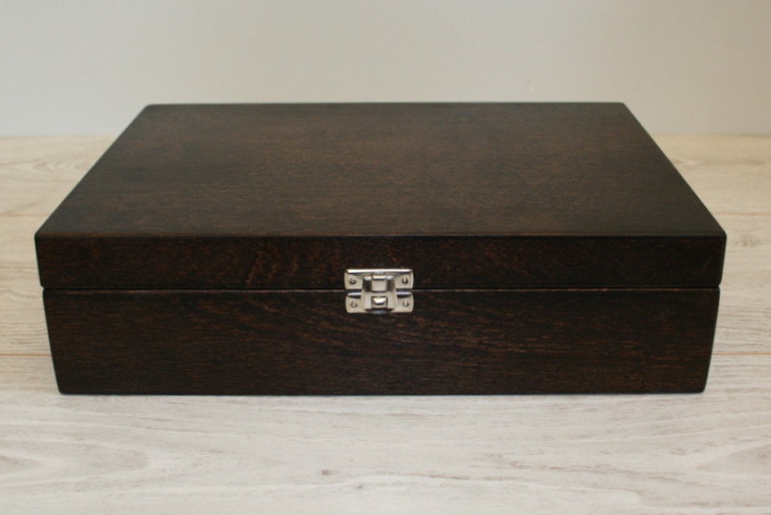 12 Compartments Wooden Collection Box / Dark Brown Box / Storage Box ...