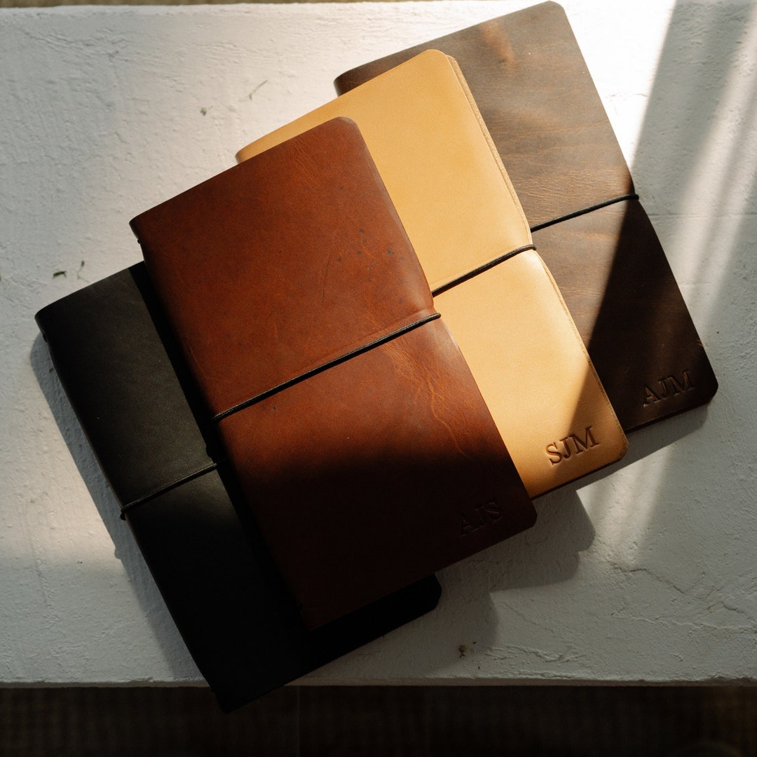 Refillable Personalized Journal Cover / Leather Journal or Sketchbook ...