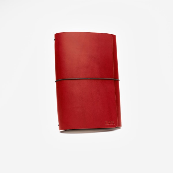 Red Leather Journal - Etsy
