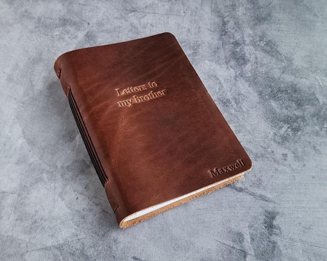 Custom Leather Journal With Letters to My Brother, Sister, Mom, Dad ...