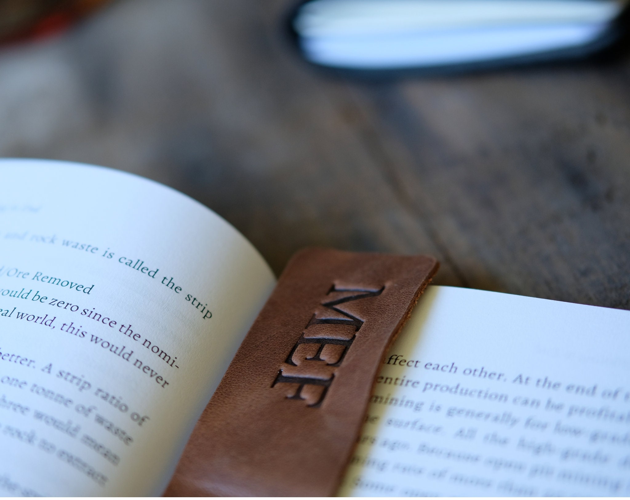 Personalized leather book mark leather bookmark | Etsy