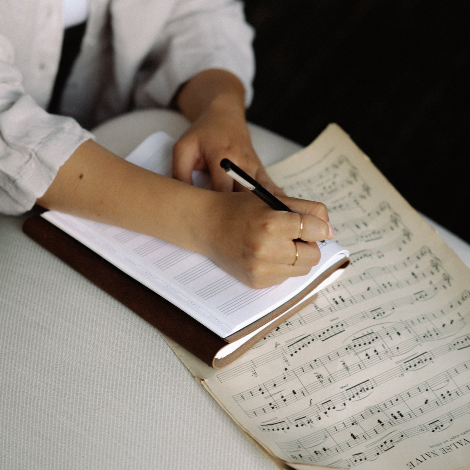 Personalized Leather Music Journal Musicians Stave Notebook - Etsy