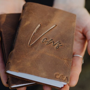 SET OF TWO Pocket Notebooks / Wedding Vow Book, His and Her Vows, Gift ...