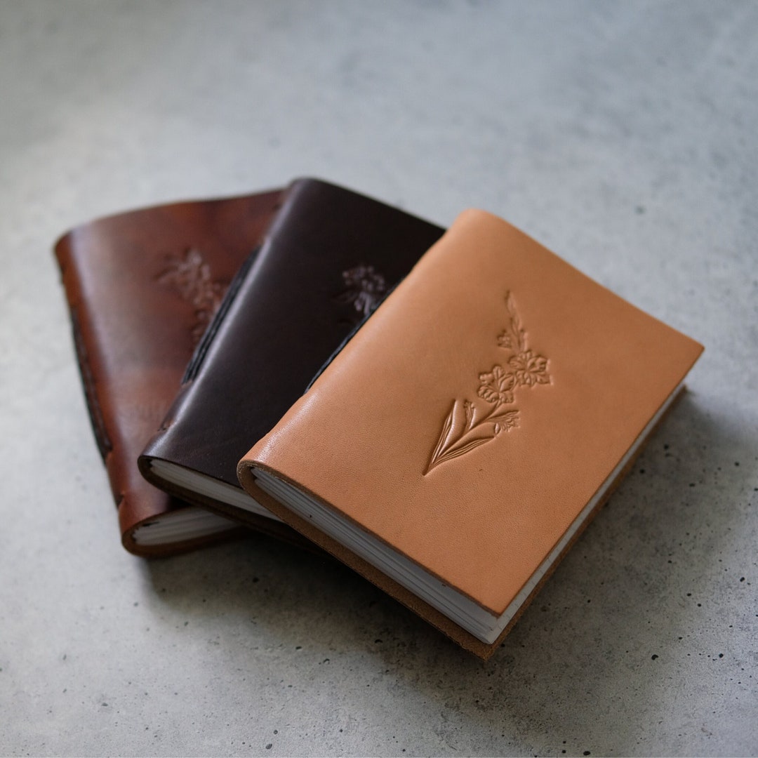 Minimalist Birth Month Flower Gift for Her Personalized Journal or Mini ...