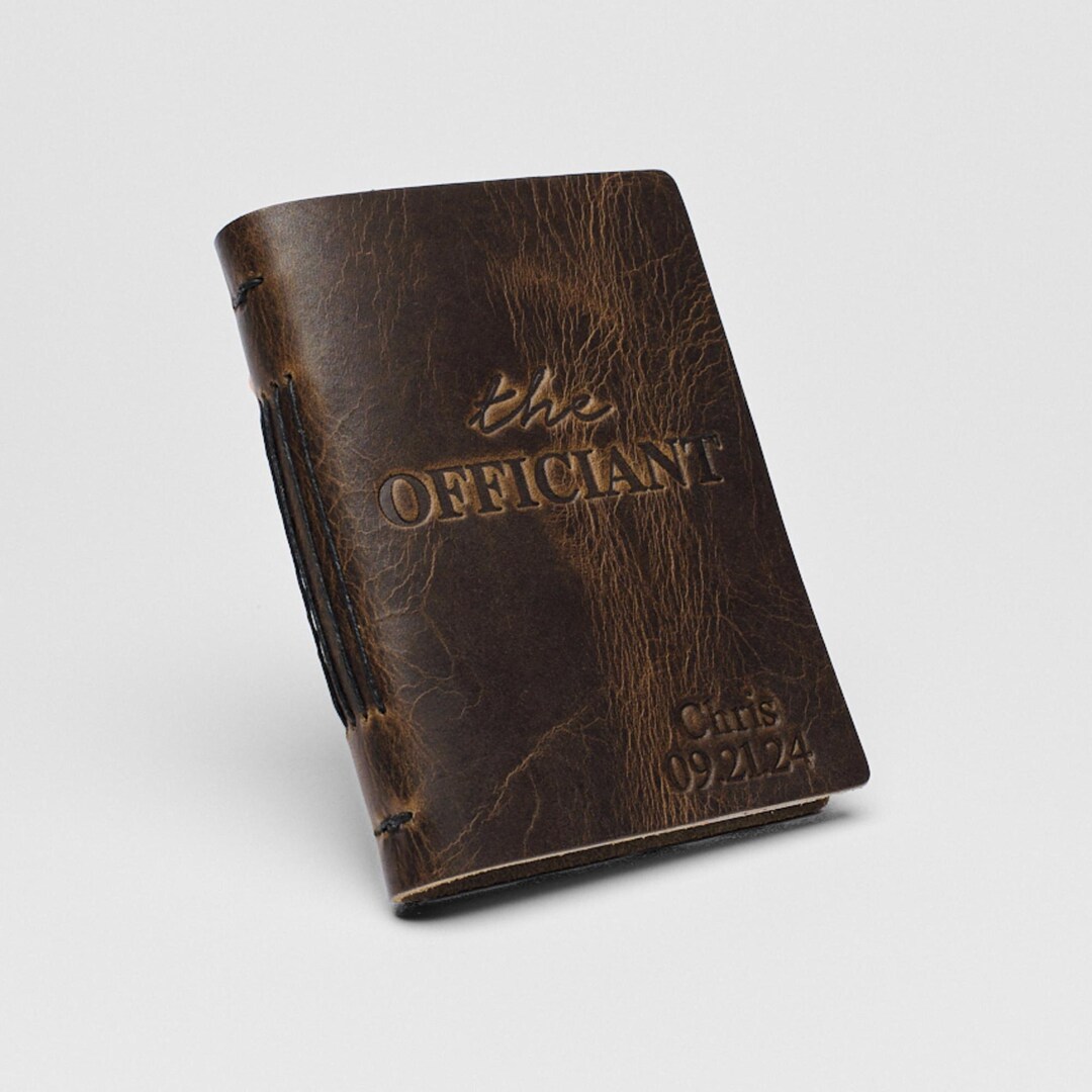 Personalized Leather Officiant Gift, Luxury Ceremony Keepsake, Sermon ...