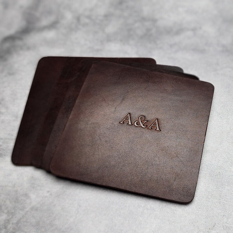 Leather Coasters - Etsy