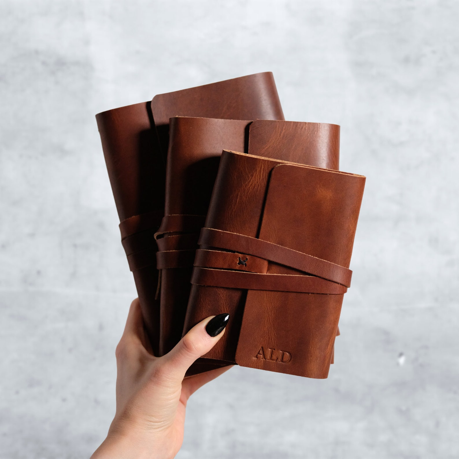 REFILLABLE Personalized Leather Journal Cover or Leather Notebook Cover ...