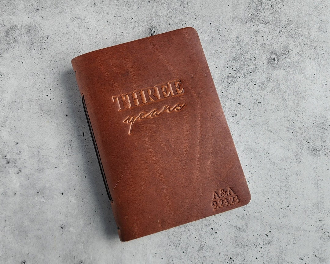 3 Year Anniversary Journal With Name & Date, Unique Sentimental Custom ...