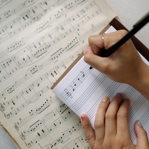 Personalized Leather Music Journal | Musicians Stave Notebook / Song ...