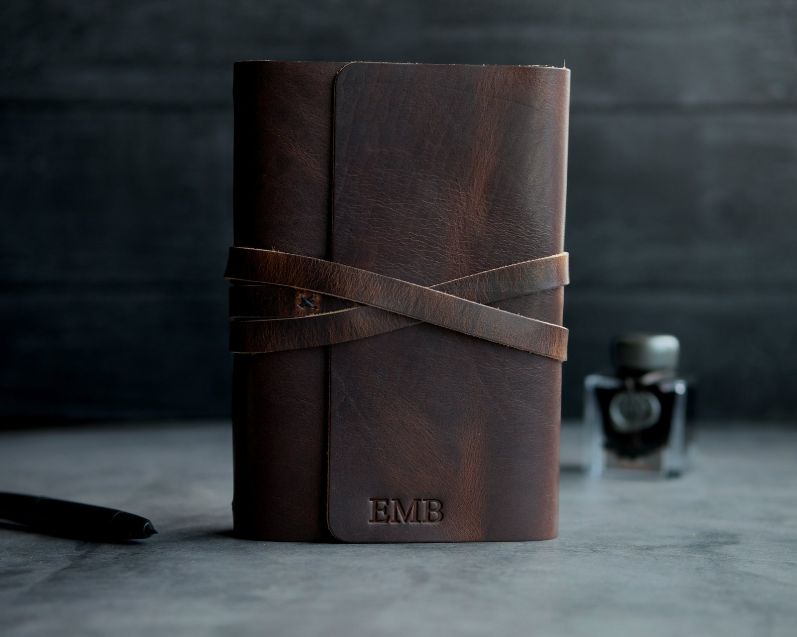 REFILLABLE Personalized Leather Journal Cover or Leather Notebook Cover ...