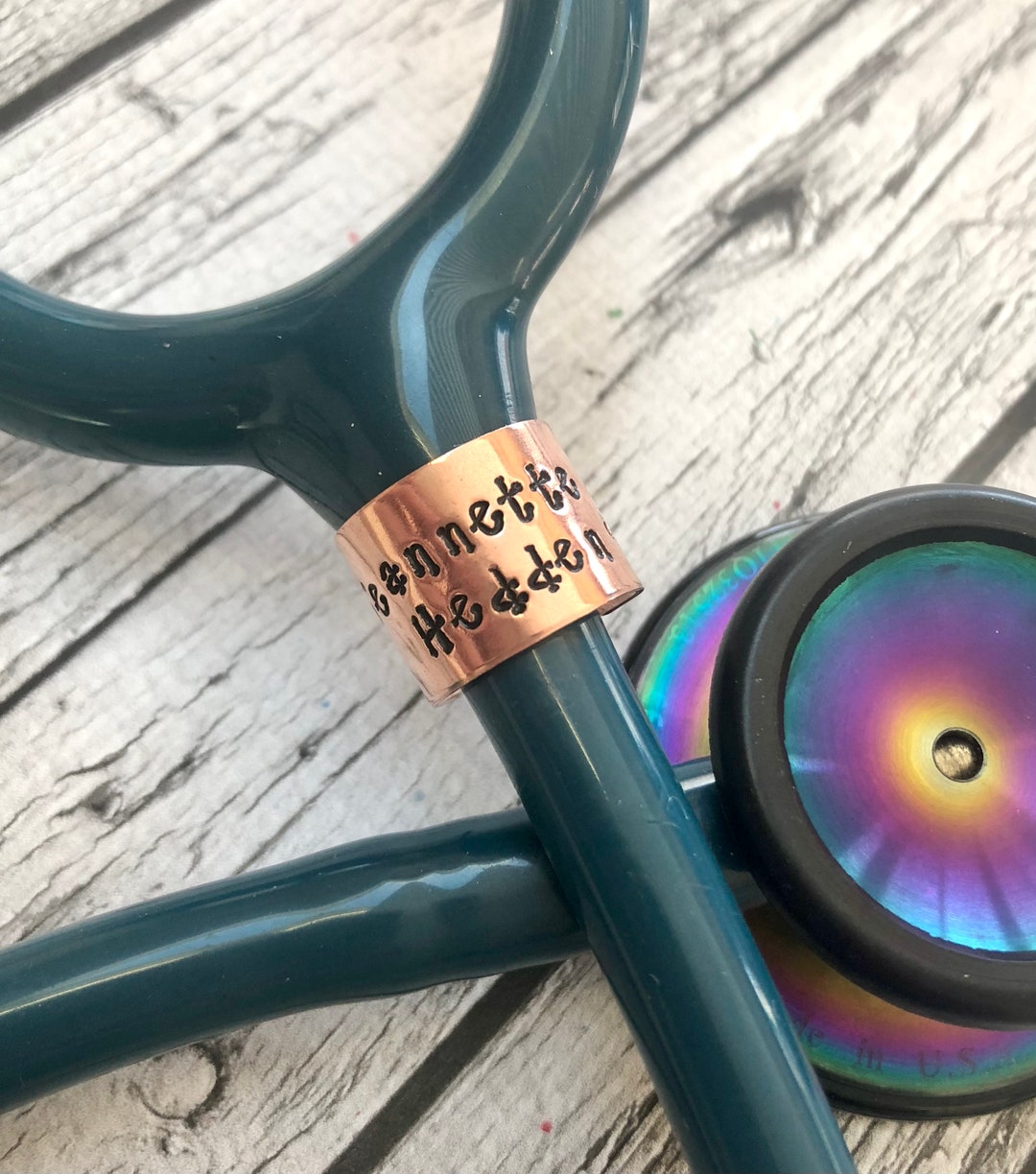 Copper Stethoscope ID Tag, Stethoscope ID Band, Wide Stethoscope ID ...