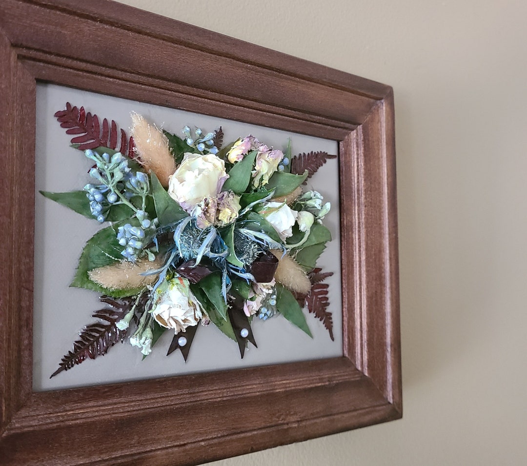 3D Flower Keepsake on Canvas - Made From Your Preserved Wedding or Memorial Petals Custom Bridal ...